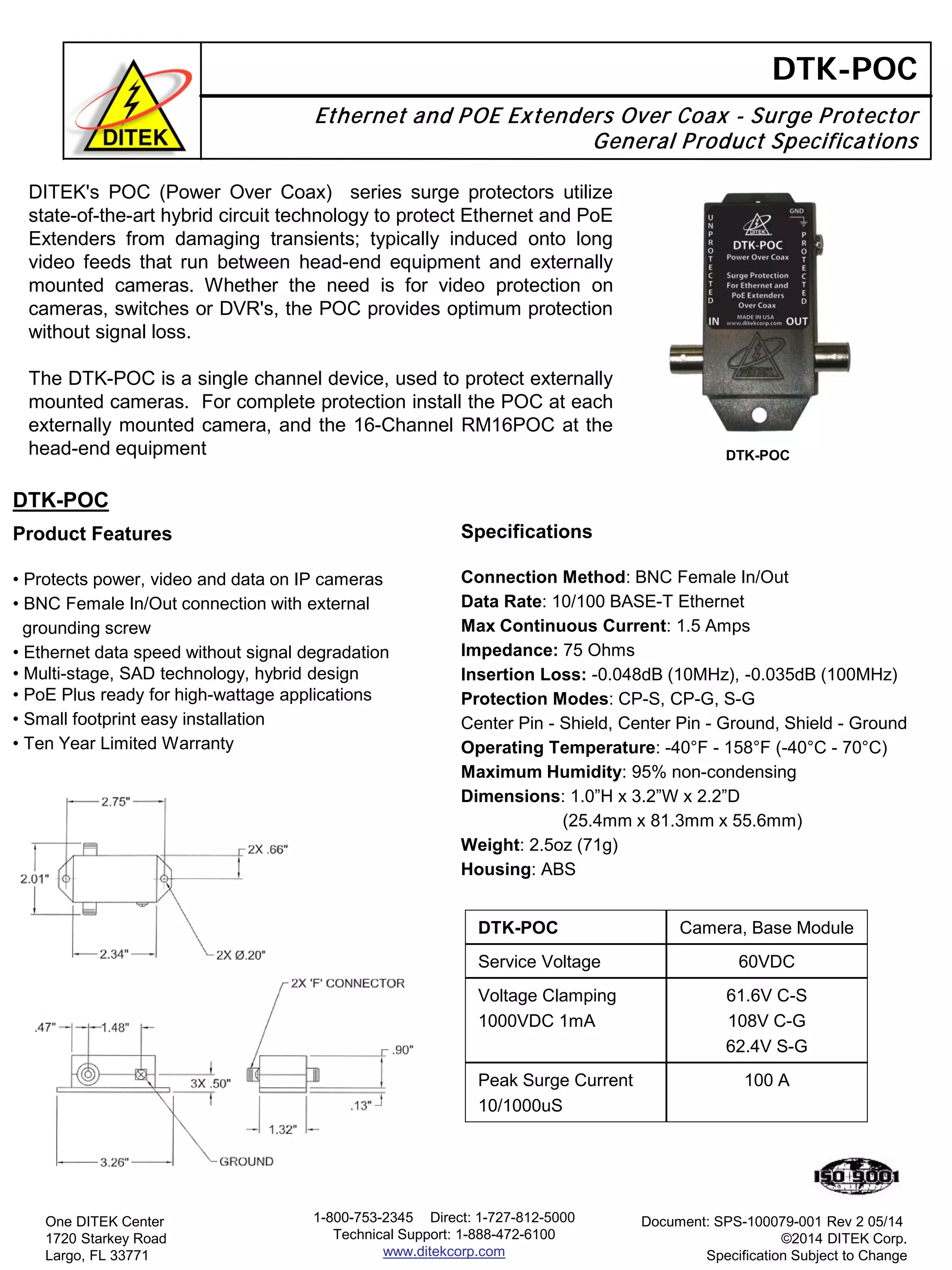 Ditek POC Data Sheet | PDF
