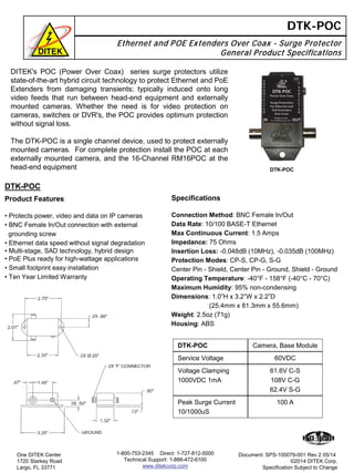 Ditek POC Data Sheet | PDF