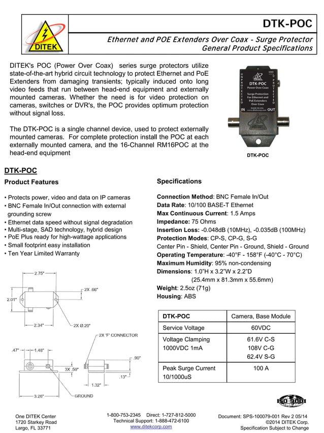 Ditek POC Data Sheet | PDF