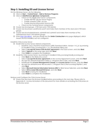 Poc setting up citrix presentation server 4.5 for proof of concept | PDF