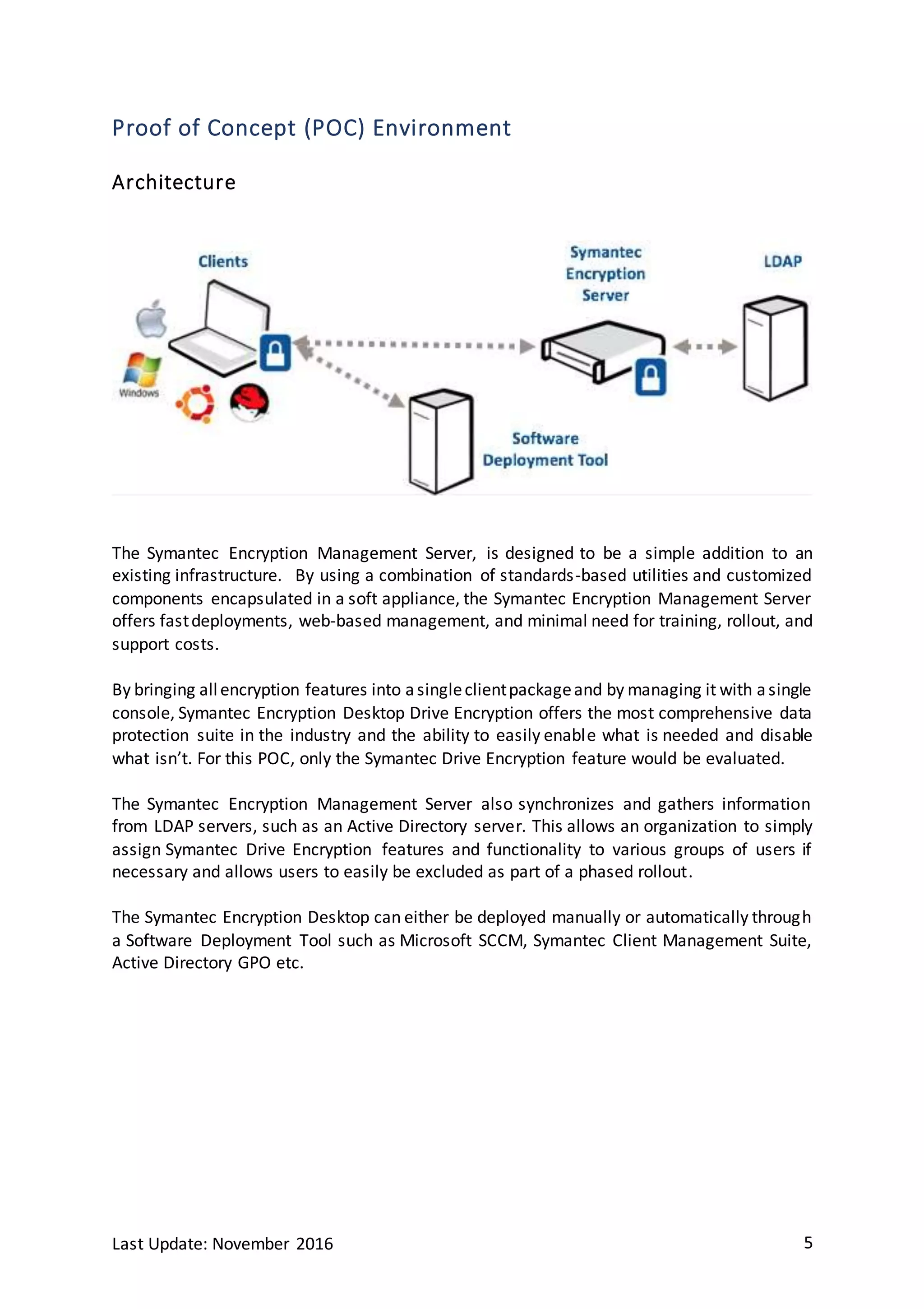 Symantec Endpoint Encryption - Proof Of Concept Document | DOCX