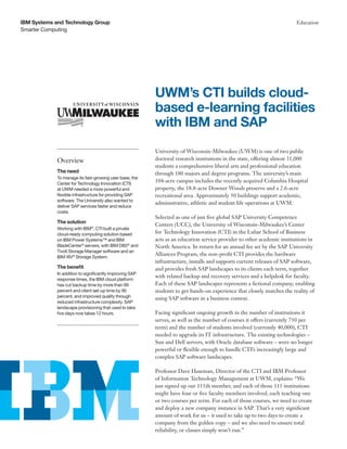 UWM’s CTI builds cloudbased e-learning facilities with IBM and SAP | PDF