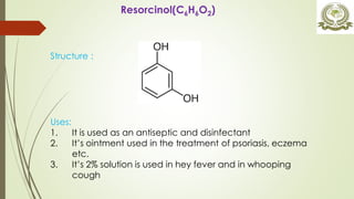 Structure and uses of Phenol,Cresol,resorcinol and Naphthol | PDF
