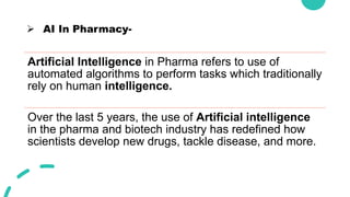 Poc activity group 1 (1)(Artificial intelligence in pharmaceutical ...