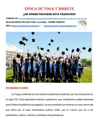 EPOCA DE TOGA Y BIRRETE pdf | PDF