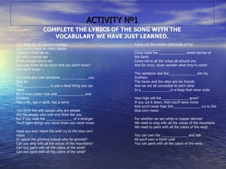 Colours of the Wind | PPT