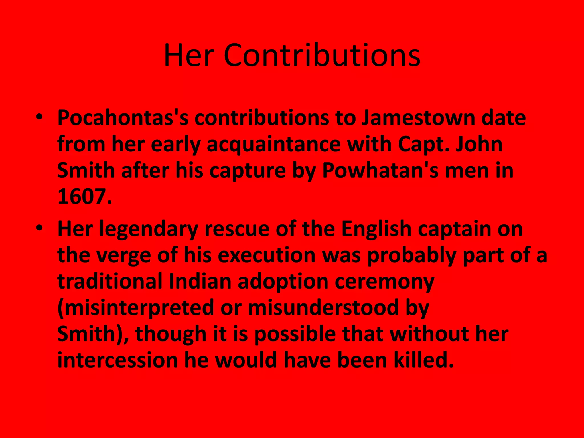 Pocahontas Biography M[1].R.[1][1][1][1] | PPT