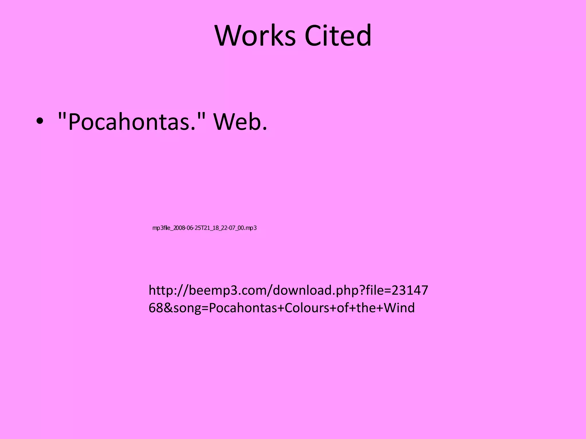 Pocahontas Biography M[1].R.[1][1][1][1] | PPT