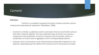 Properties of Concrete (cement) | PPTX