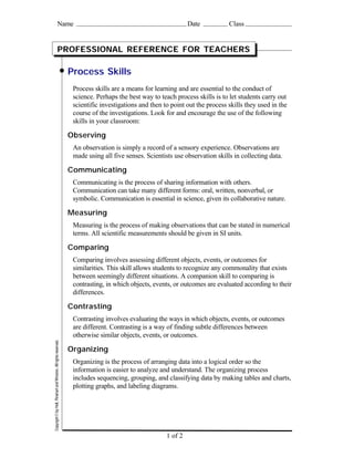 Processing skills | PDF