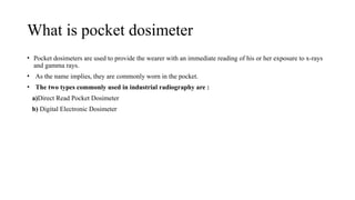Comprehensive Overview of Pocket Dosimeters in Radiology and Industrial ...