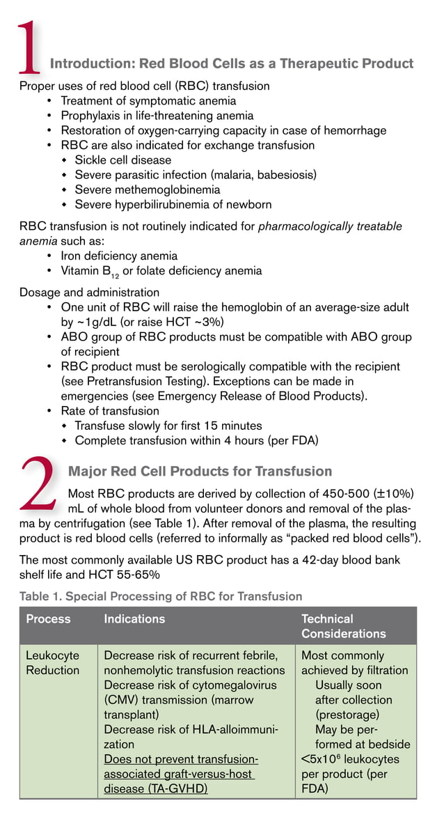 Pocket guide on red cells (Blood Transfusion) 2012 | PDF