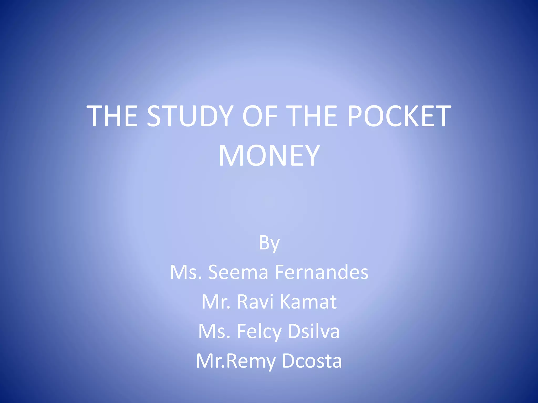 Pocket money | PPTX