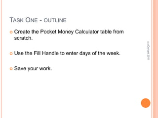 Pocketmoneycalculatortutorial | PPT