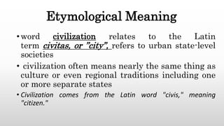 Perspective on Civilization Lecture 1 | PPT