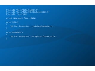 POCO C++ Libraries Intro and Overview | PPT