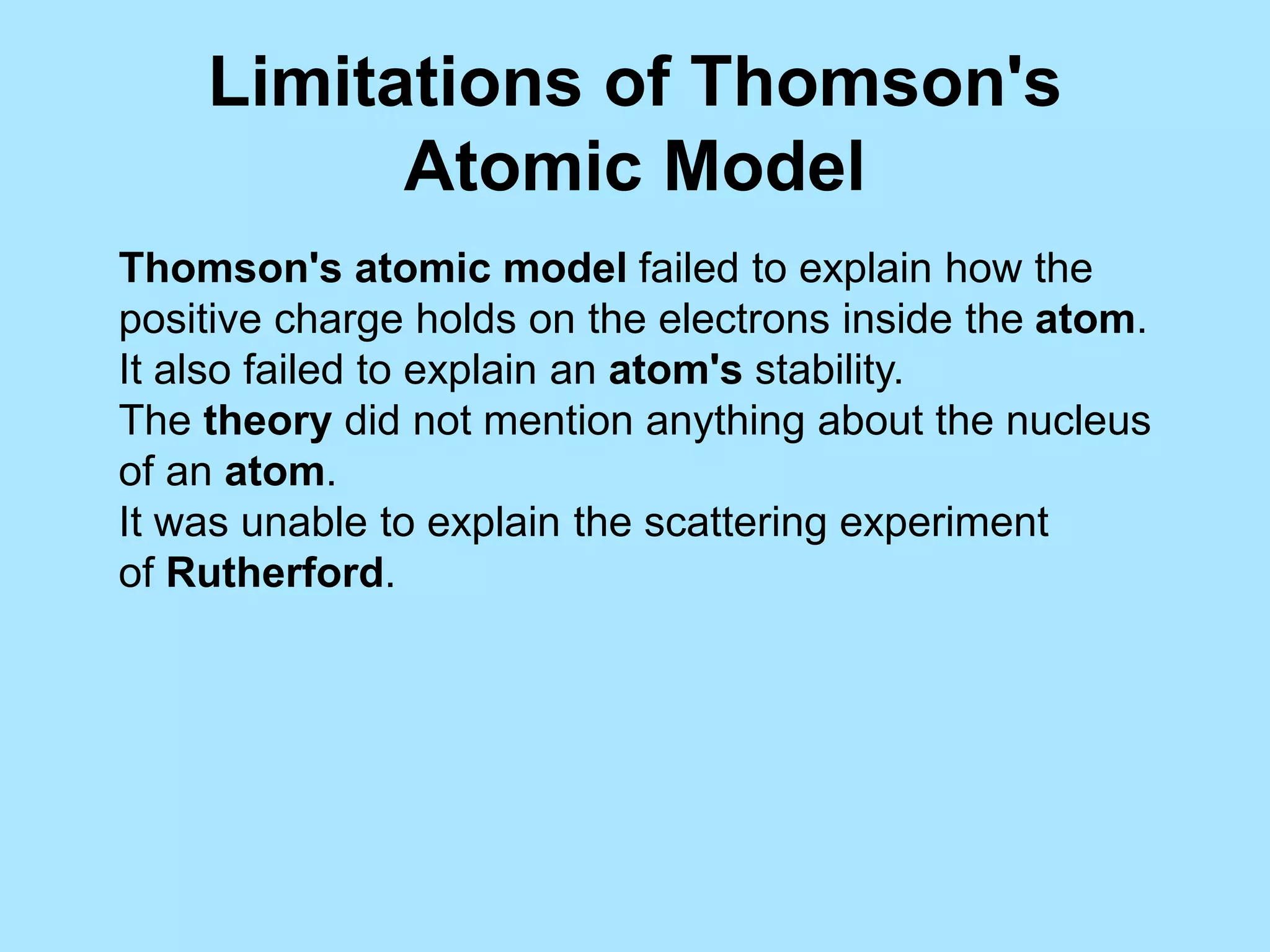 THOMSON & RUTHERFORD MODEL 2 ch4 structure of atom cl ix | PPT