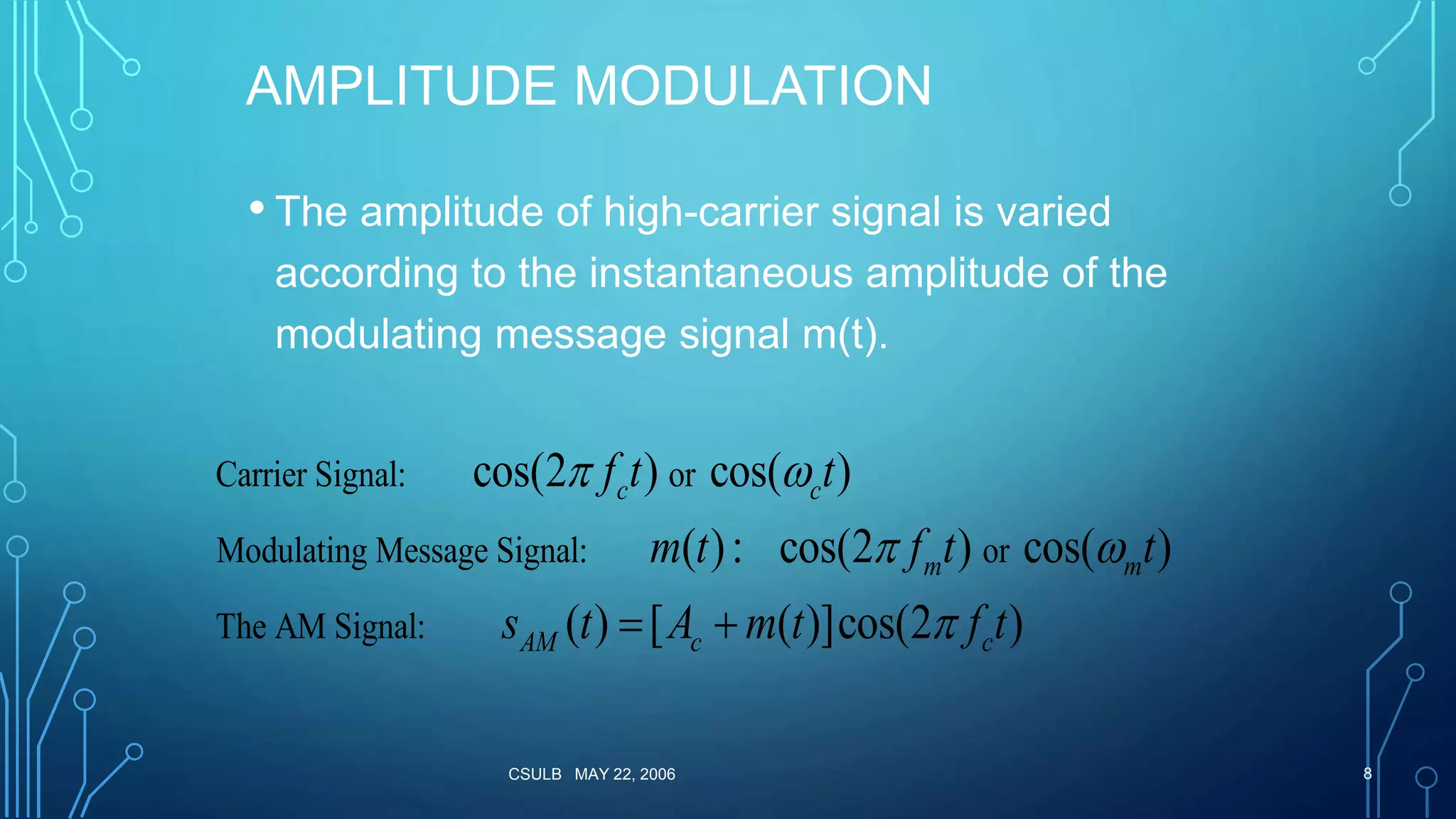 multiplexing and amplitude modulation | PPT