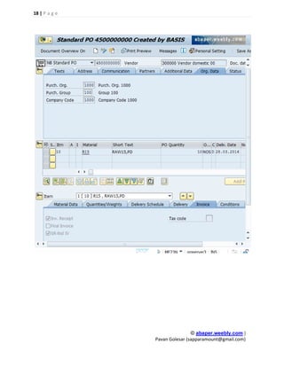 SAP Workflow Po create workflow by pavan golesar | PDF
