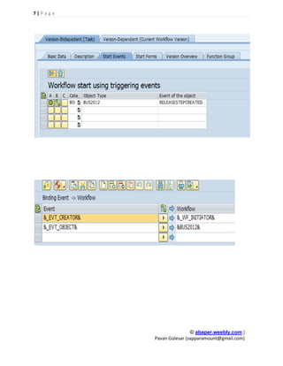 SAP Workflow Po create workflow by pavan golesar | PDF