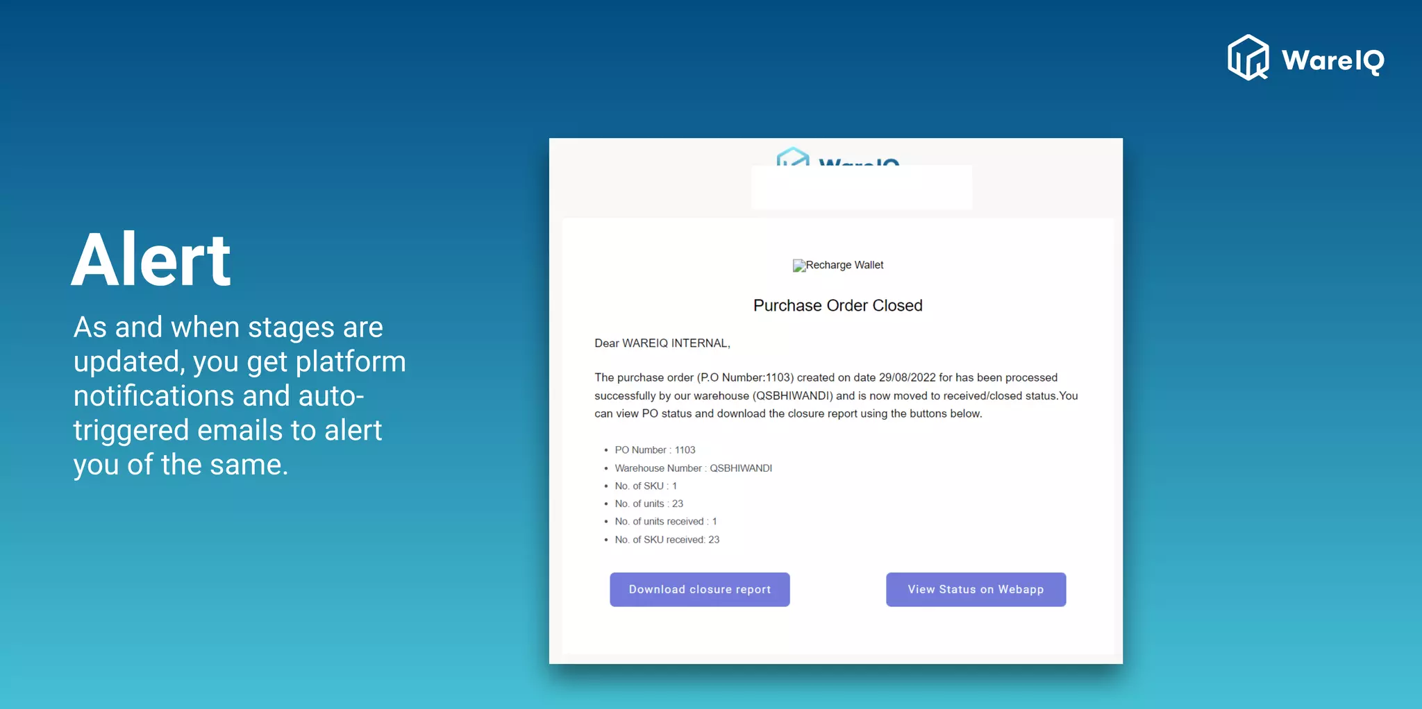 WareIQ PO Creation and Tracking | PPT