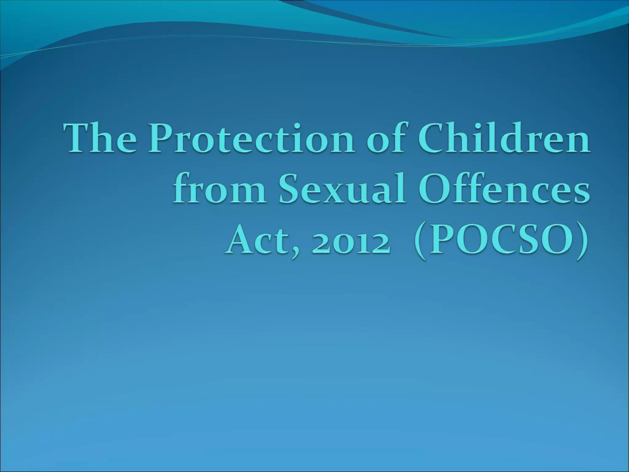 POCSO Act | PPT