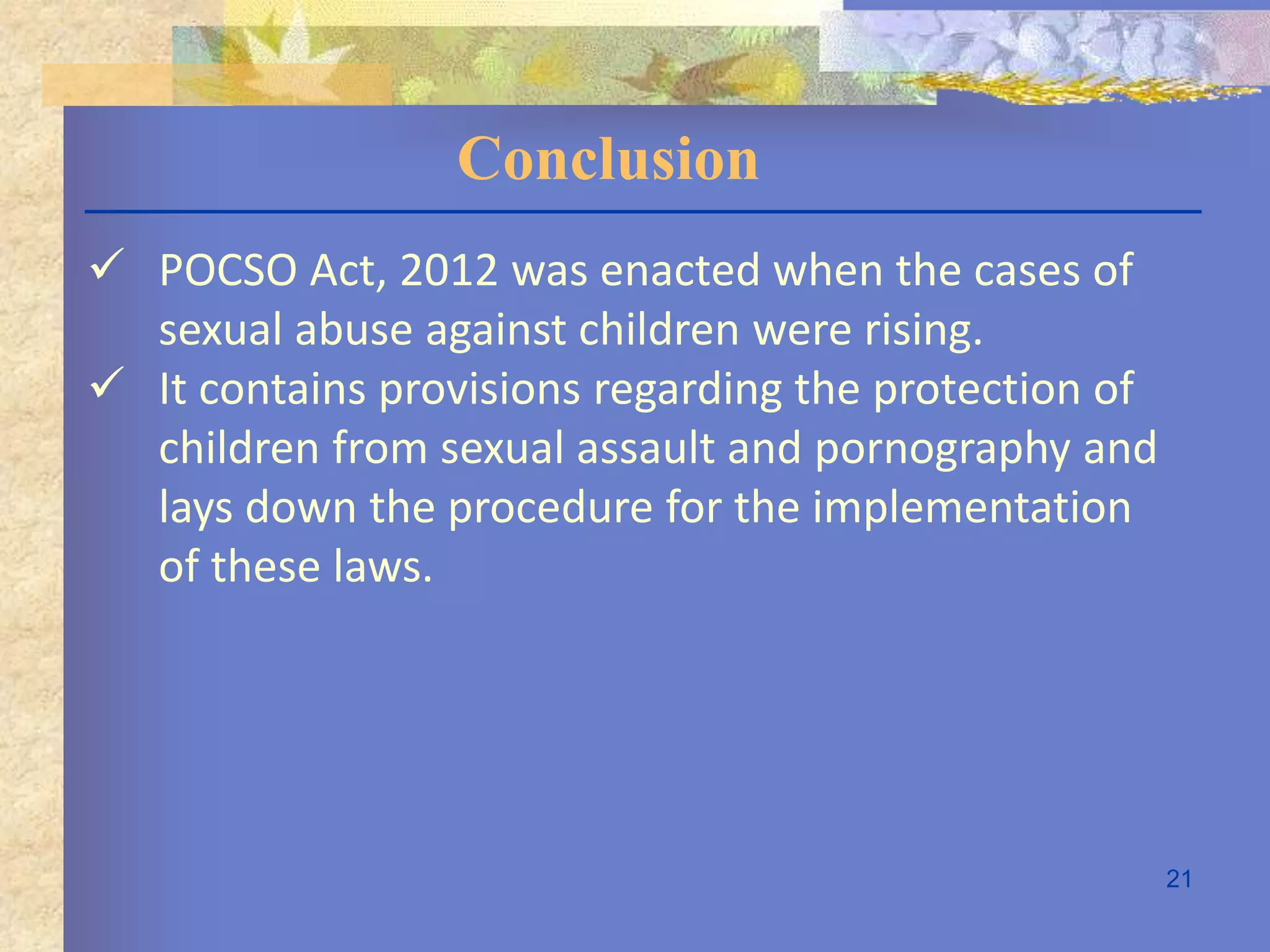 POCSO-ACT.pptx | Debated Sensitive Social Issues | Sensitive Topics