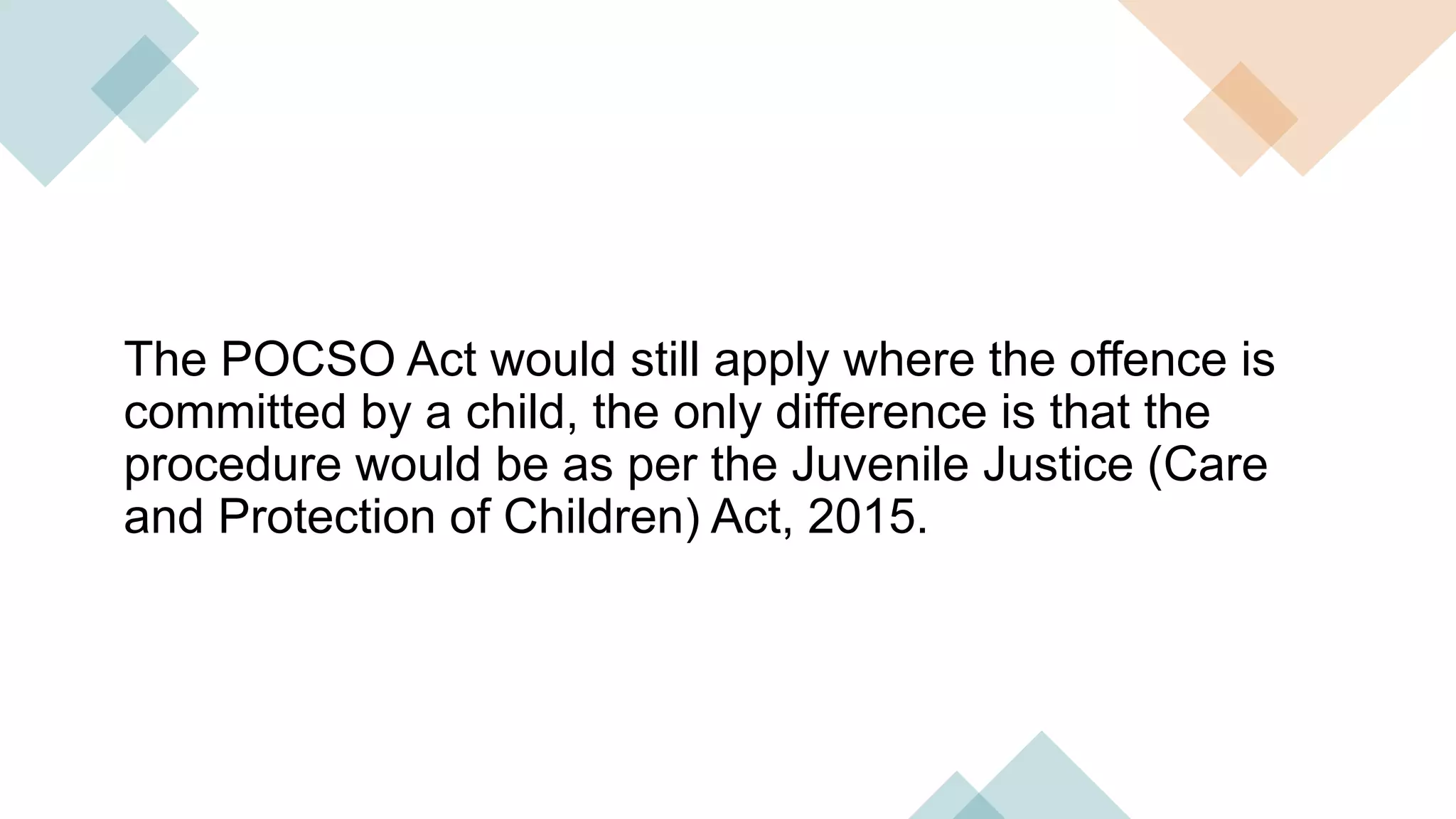 Protection of Children from Sexual Offences Act, 2012 (POCSO Act) - Tasmin Kurien | PPTX
