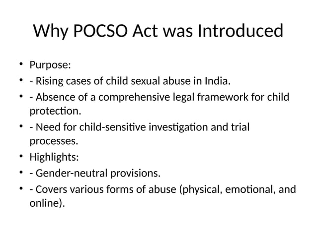 About POCSO how it helps school, kids, parents | PPTX