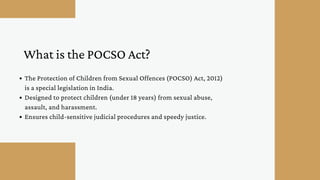 POCSO Act Protecting Children Through Law | PDF