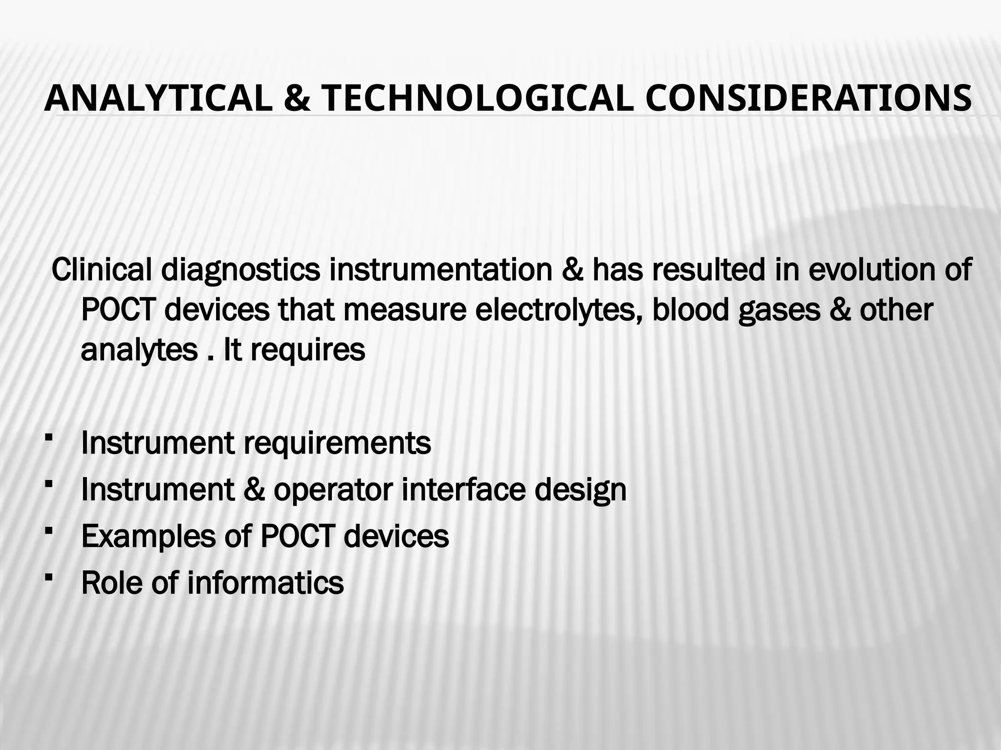 Point of care testing in clinical laboratories | PPTX