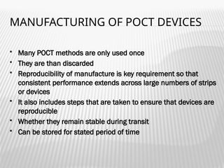 Point of care testing in clinical laboratories | PPTX