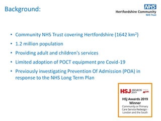 POCT equipment in response to covid 19 to prevent hospital admissions | PDF
