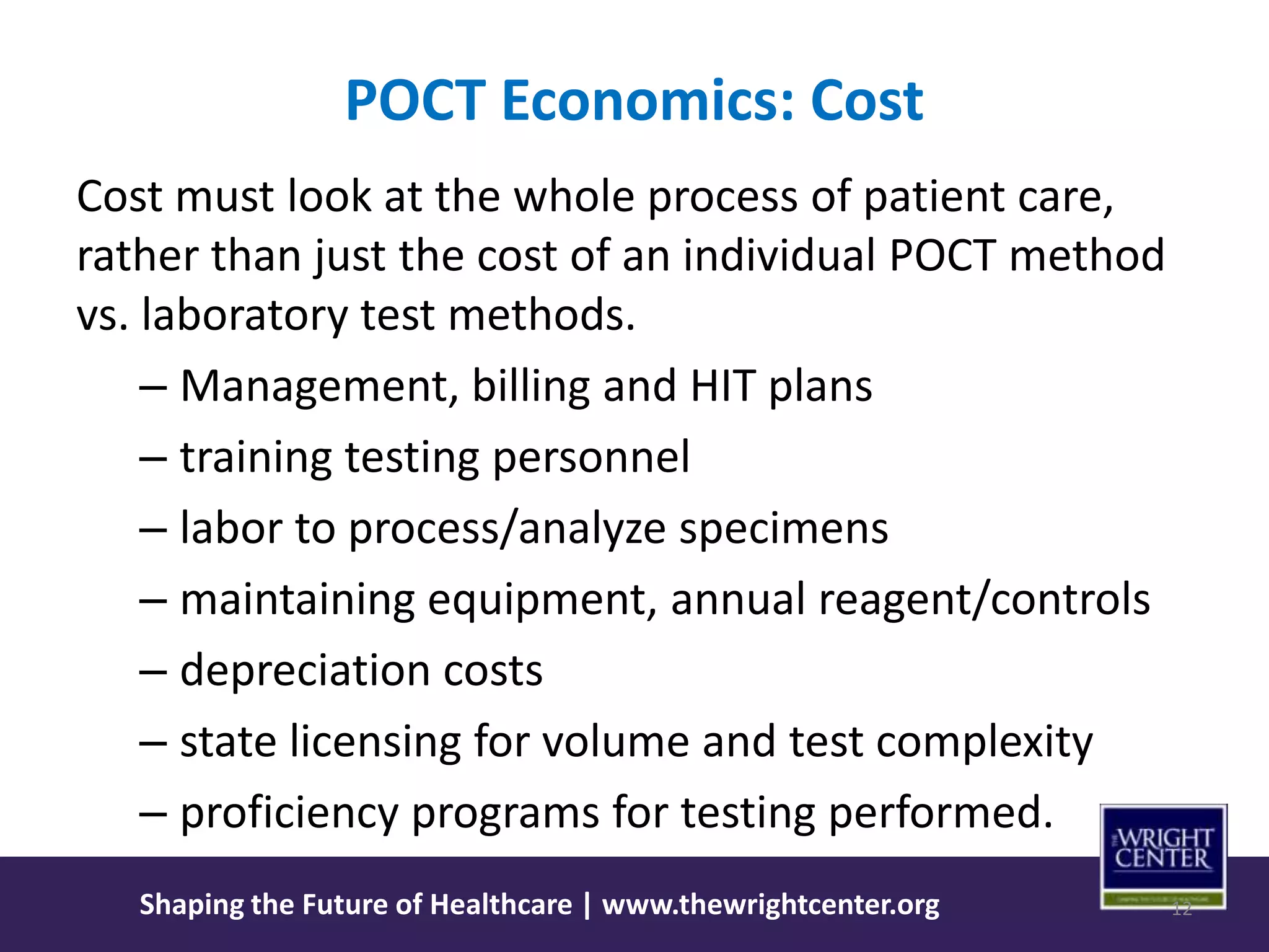 Point of Care Testing for Enhancing Patient Centered Planned Care ...