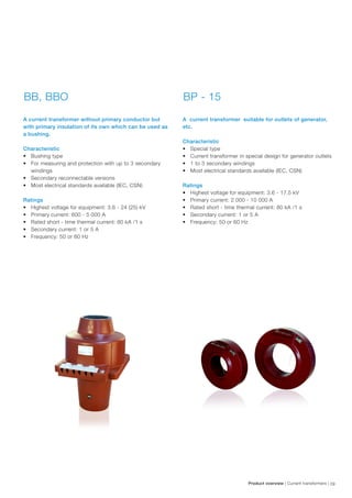 ABB Indoor Current & Voltage Transformers - Instrument Transformers For ...