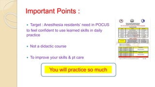 POCUS for Residents of Anesthesia and Critical care | PPTX