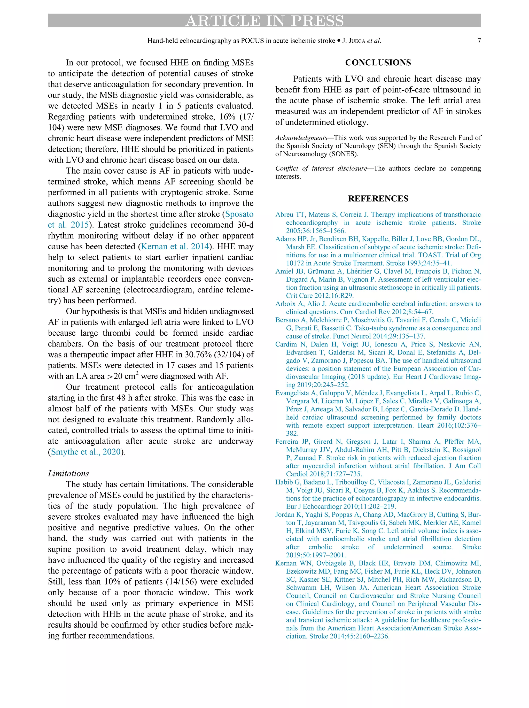Pocus in acute ischemic stroke.docx | Heart and Cardiovascular Diseases ...