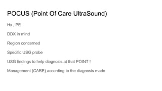 Point Of Care UltraSound in Urology ( POCUS ) | PPTX