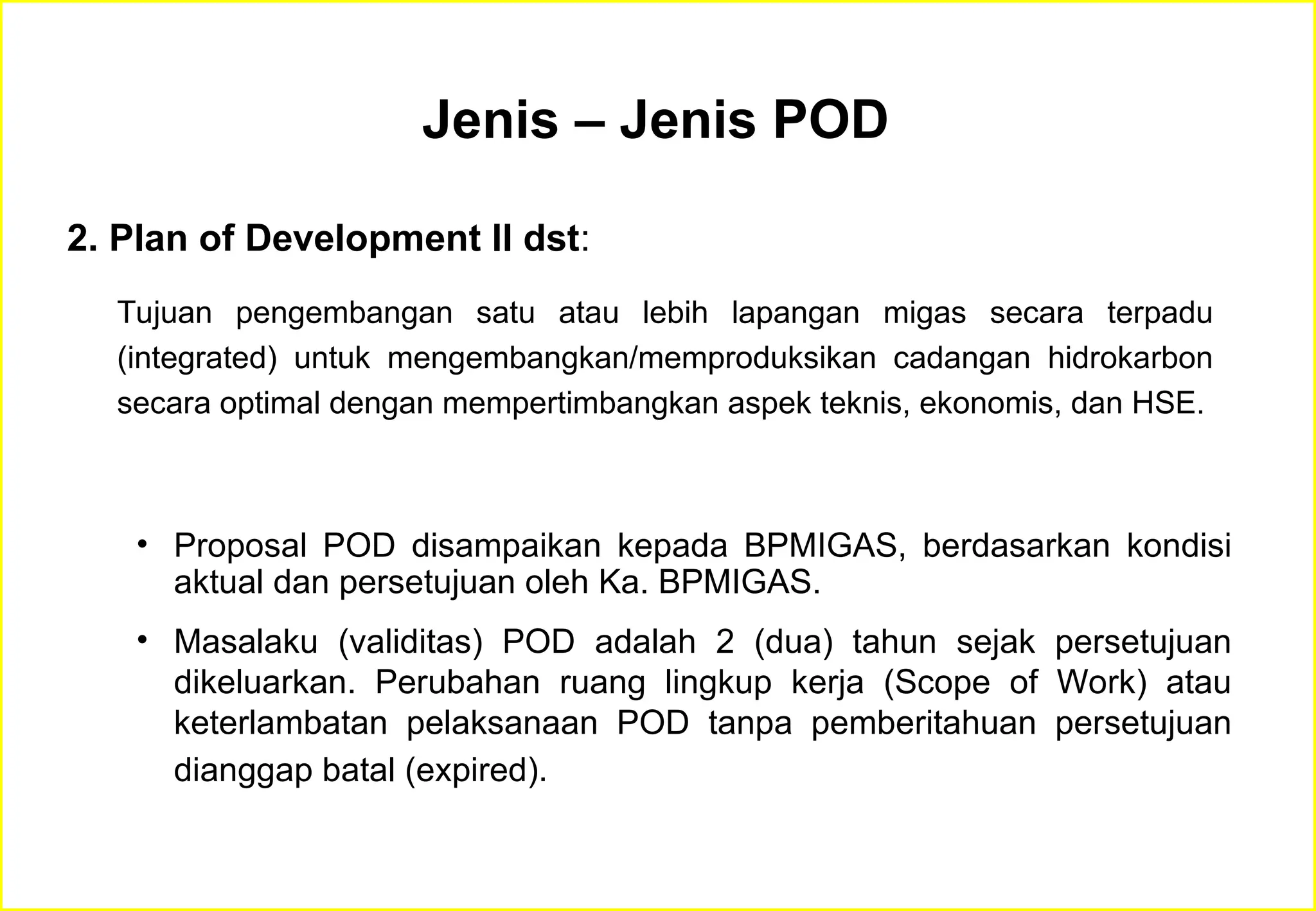 plan of development oil & gas in Indonesia | PPT