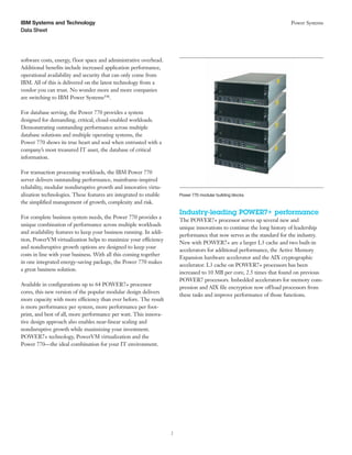 IBM Power 770 server | PDF