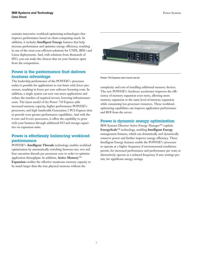 IBM Power 710 Express server | PDF