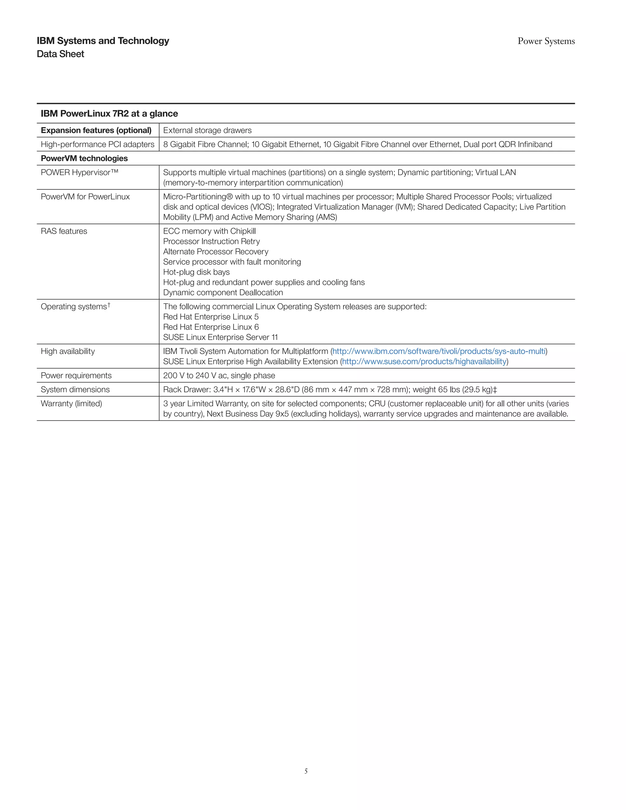 IBM PowerLinux 7R2 server | PDF