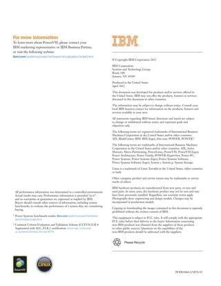 IBM PowerVM for IBM PowerLinux | PDF