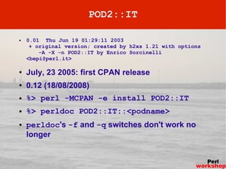 POD2::* and Perl translation documentation project | PPT