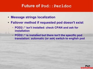 POD2::* and Perl translation documentation project | PPT