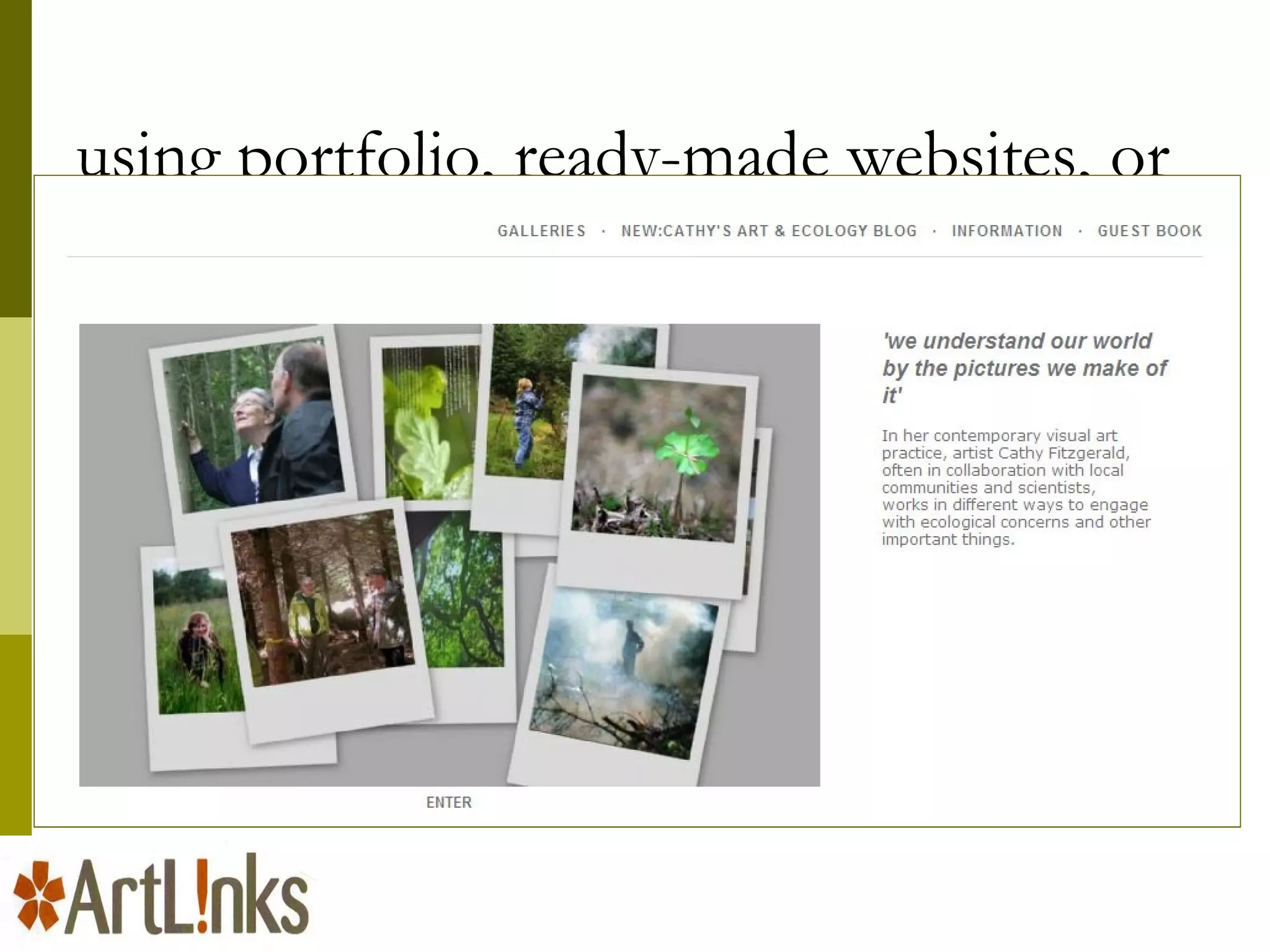 ArtLinks Director & artist, Cathy Fitzgerald talks at Podcamp 08 | PPT