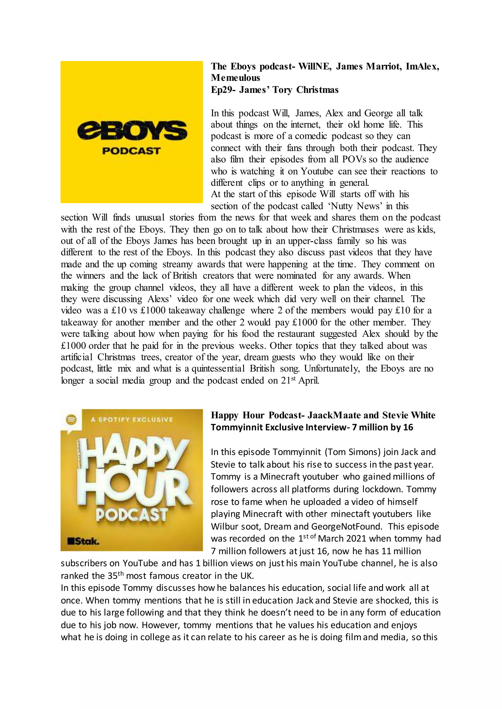 Podcast analysis | PDF