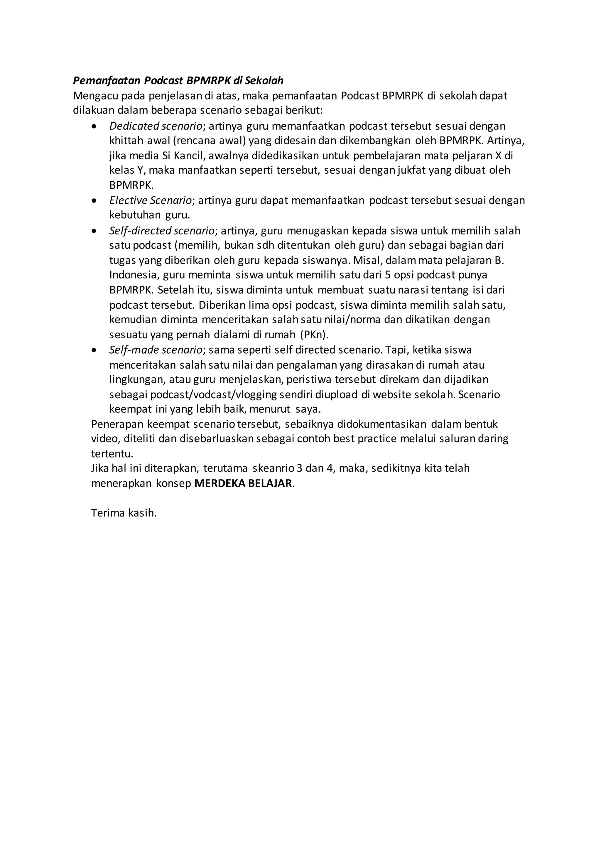 MERDEKA BELAJAR DENGAN PODCASTING | DOCX