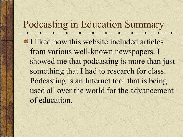 Podcasting In Education | PPT