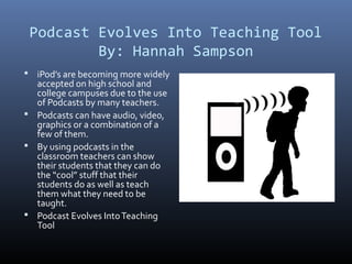 Podcasting In Education | PPT